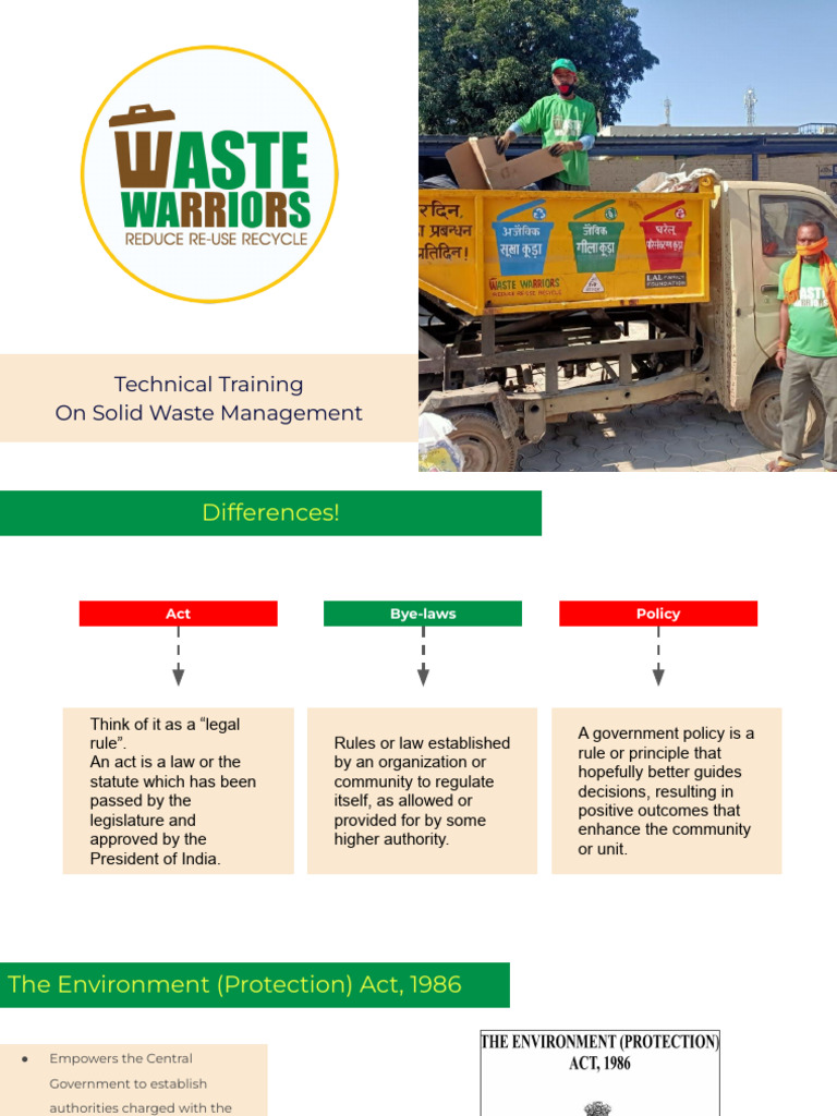 4. WWS Technical Training on SWM - SWM Rules | PDF | Waste | Recycling