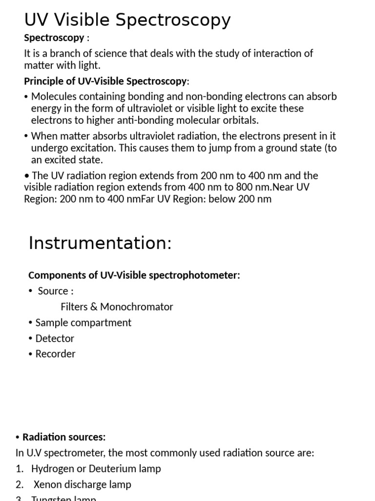Presentation (3) | PDF | Ultraviolet–Visible Spectroscopy | Spectrophotometry