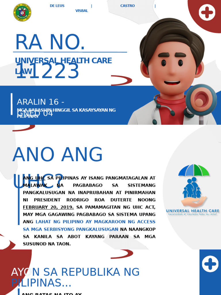 Ra No. 11223: Universal Health Care LAW | PDF