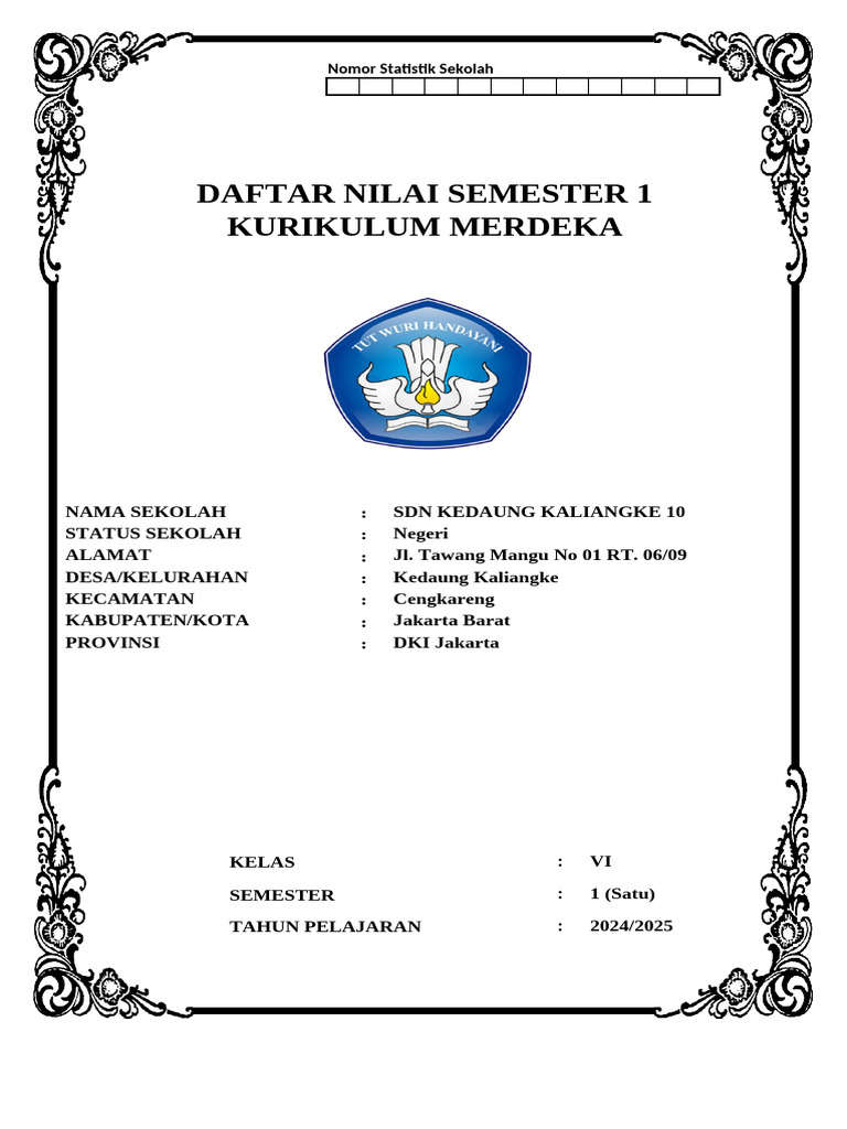 DAFTAR NILAI SD K.MERDEKA | PDF