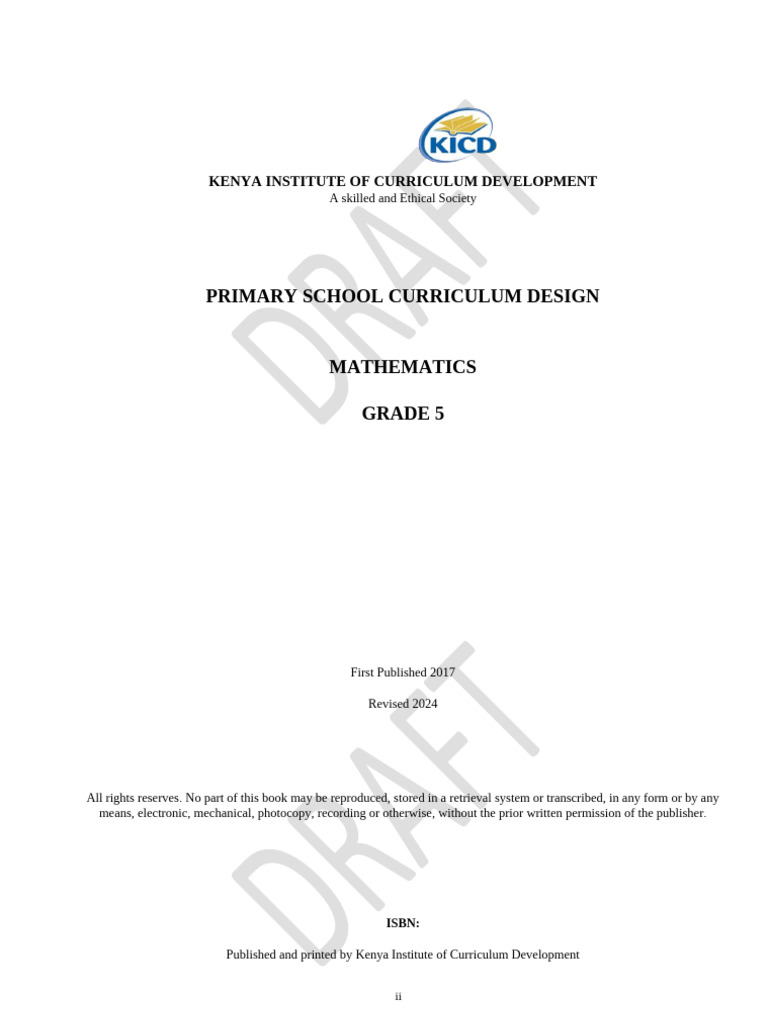 Grade 5 Mathematics Curriculum Guide | PDF | Division (Mathematics ...
