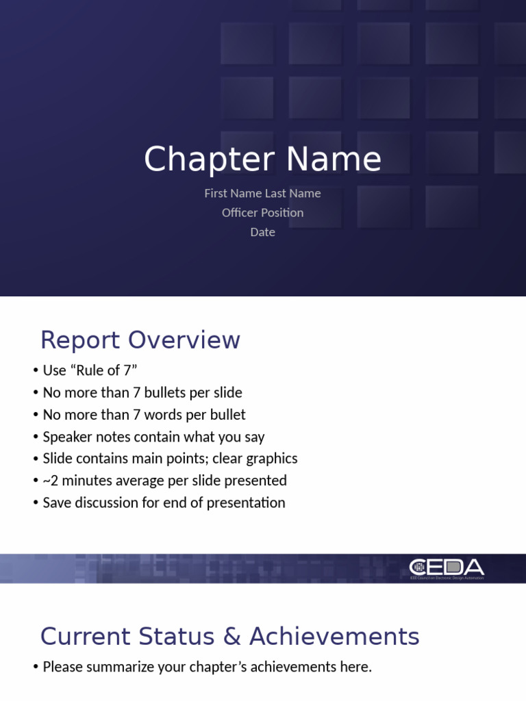 Chapter Report Guidelines & Summary | PDF