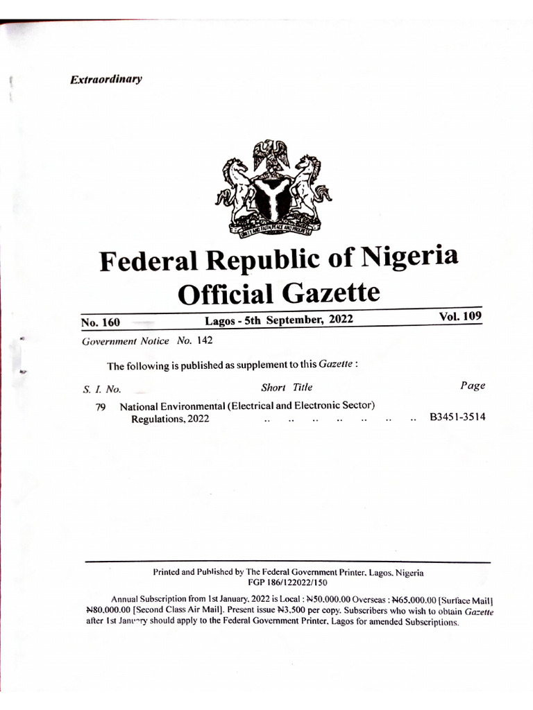 EE Sector Regulations 2022 | PDF