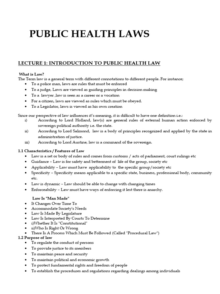 Introduction to Public Health Law | PDF | Tort | Negligence