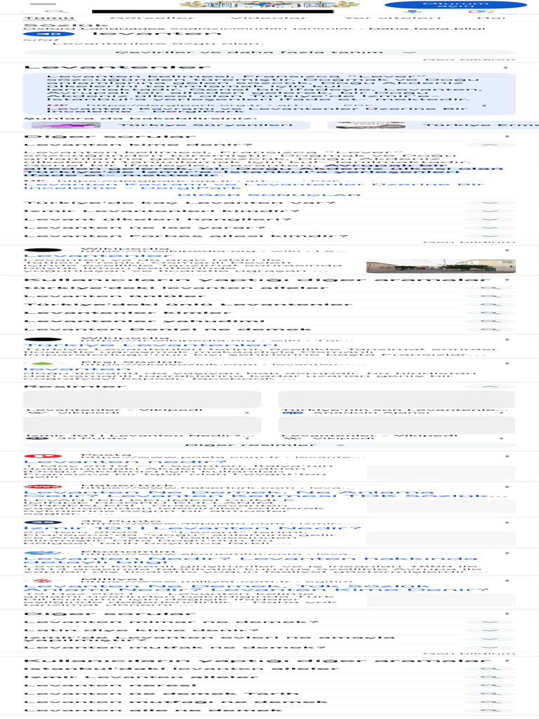 Levanten Nedir - Google'da Ara | PDF