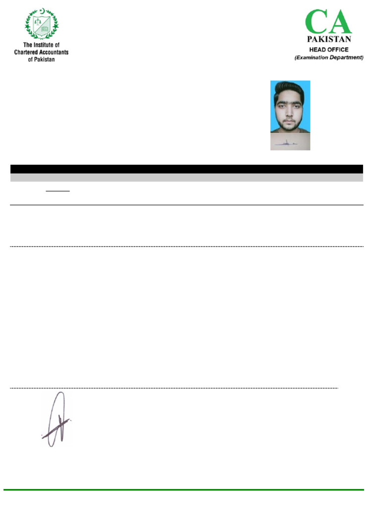 Cfap 3 Icap_admit_card | PDF | Computing