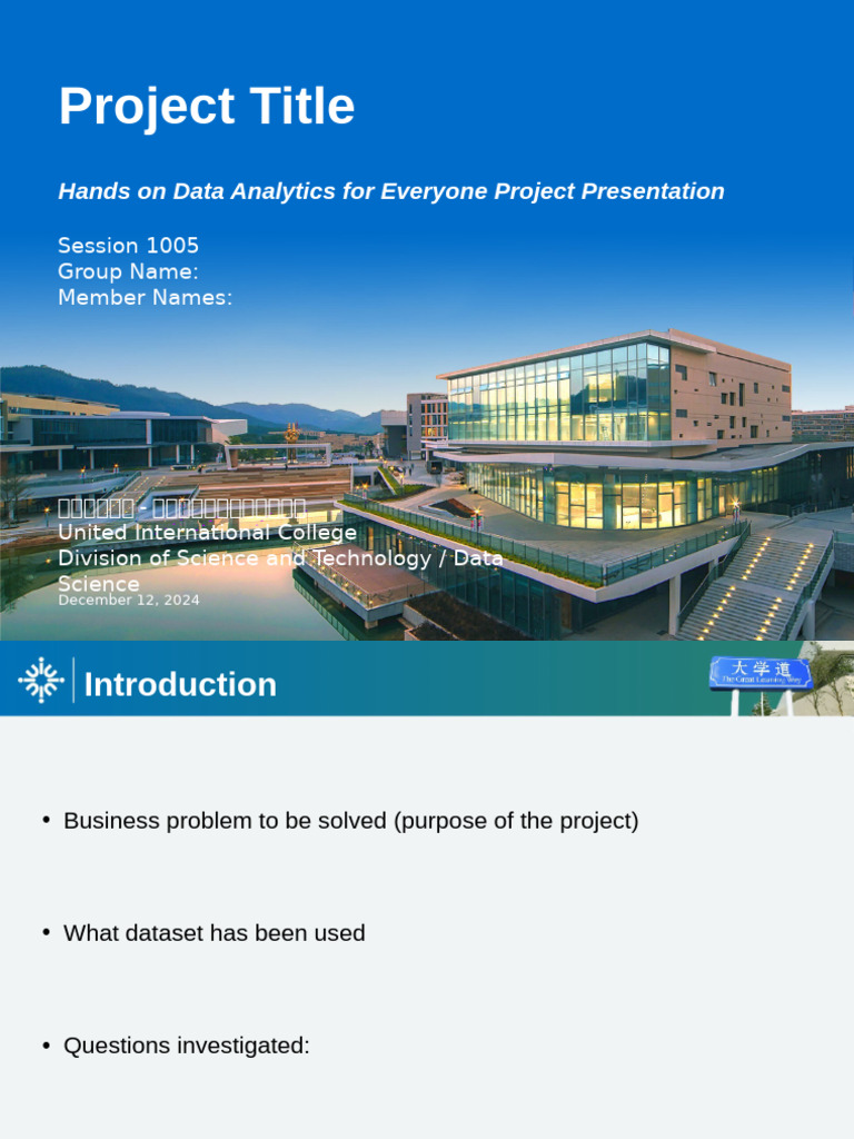 (Hands On Data Analytics) Project Presetation Template - (Group Number ...