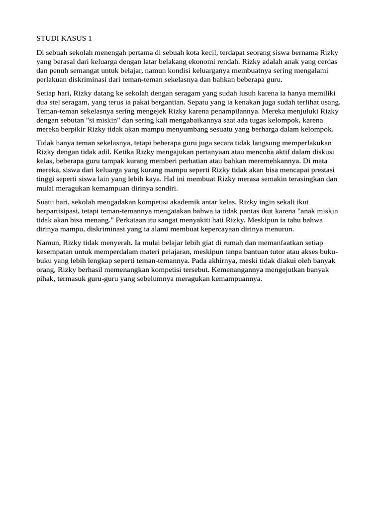 Studi Kasus 1 | PDF
