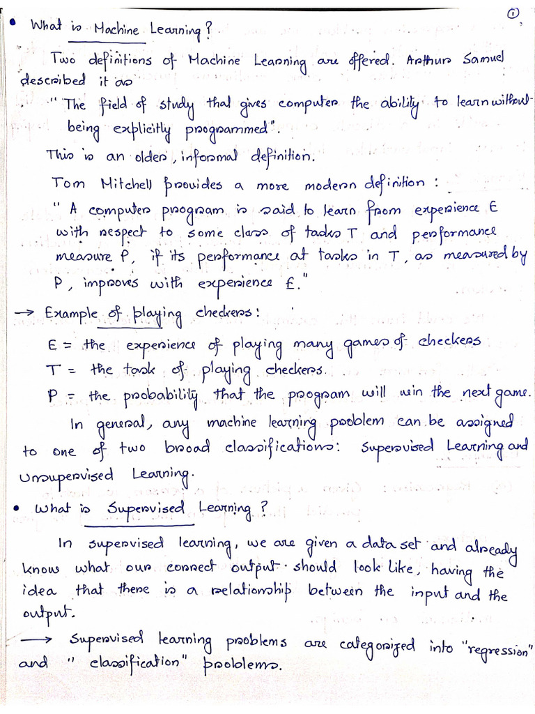 ML_Notes_1 | PDF | Machine Learning | Deep Learning