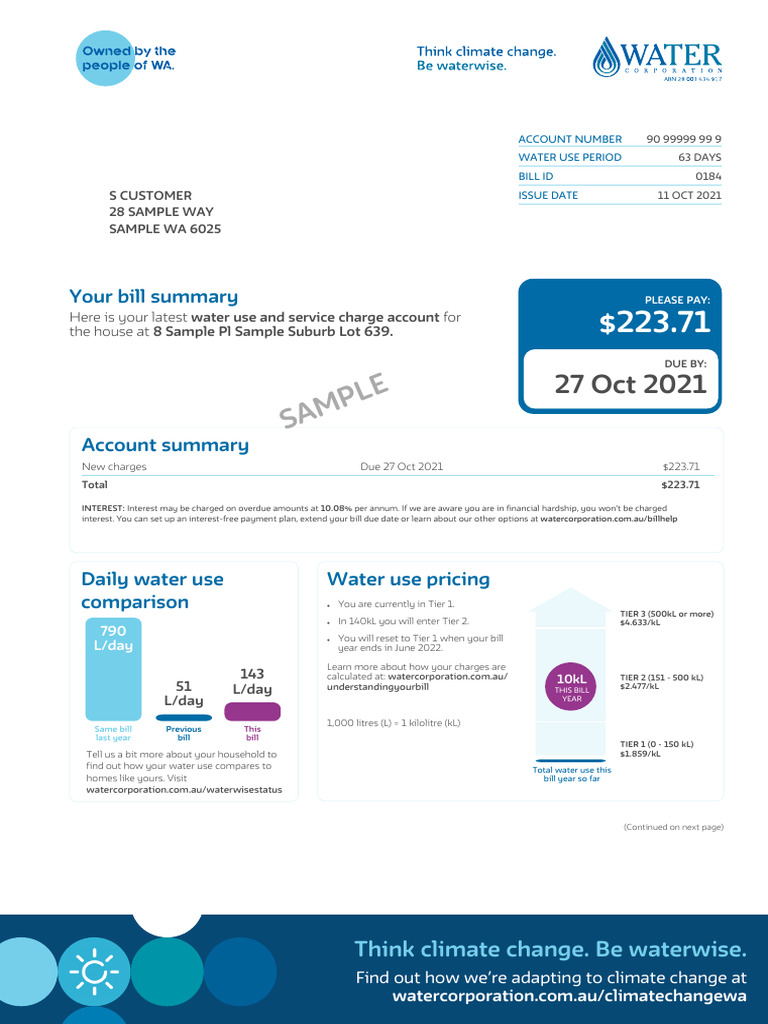 Residential_bill_sample | PDF | Payments | Debit Card