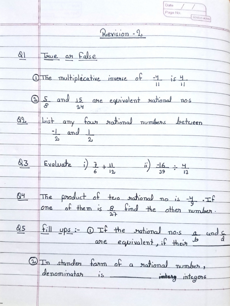MATHS Revision-2 | PDF