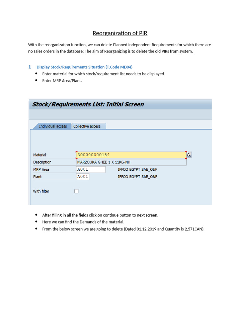 KBA - SAP - PPQM - 04 - Reorganization of PIR | PDF | Computing | Software