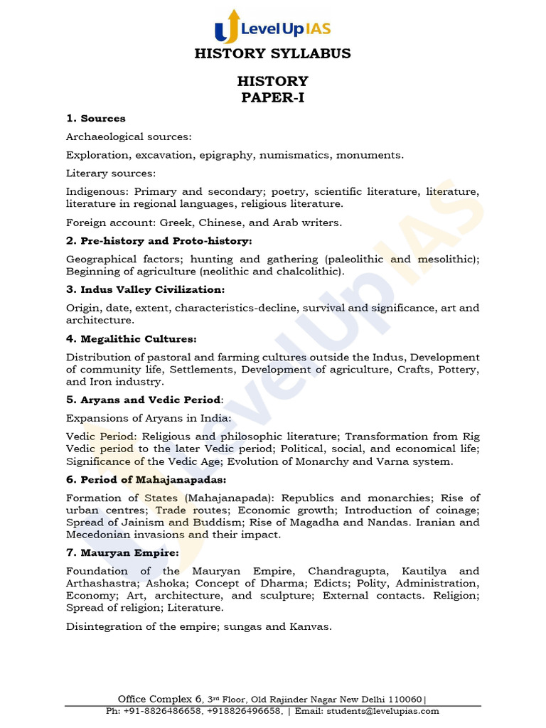 History Syllabus | PDF | Mughal Empire | Mahatma Gandhi