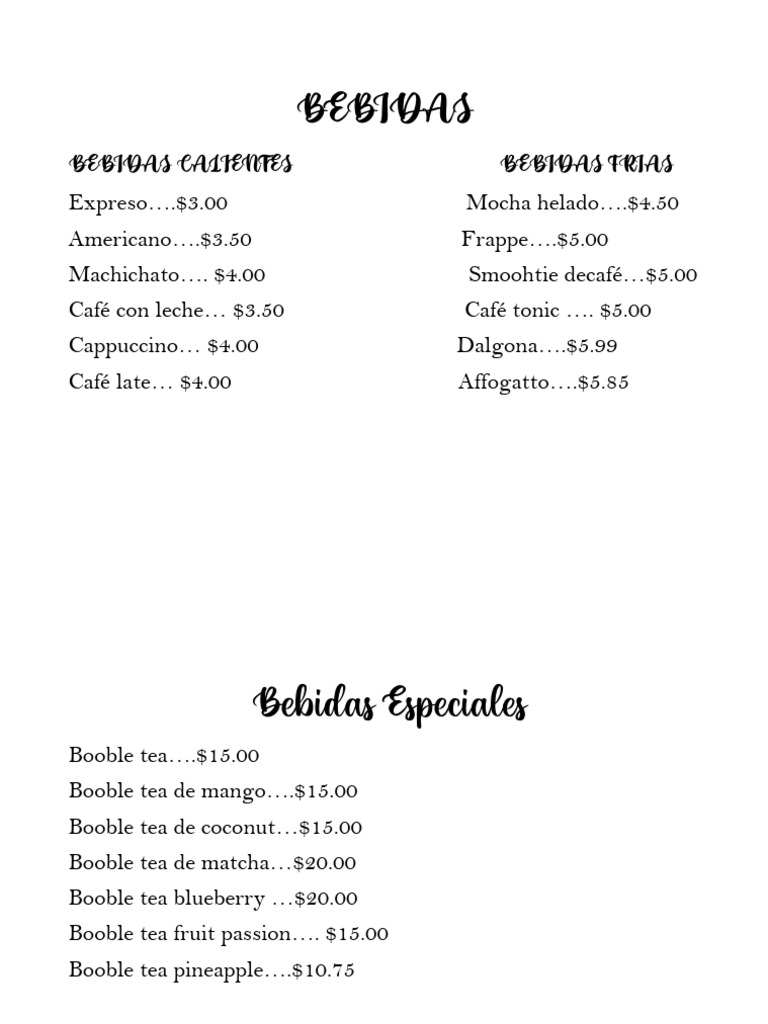 Bebidas Pdf