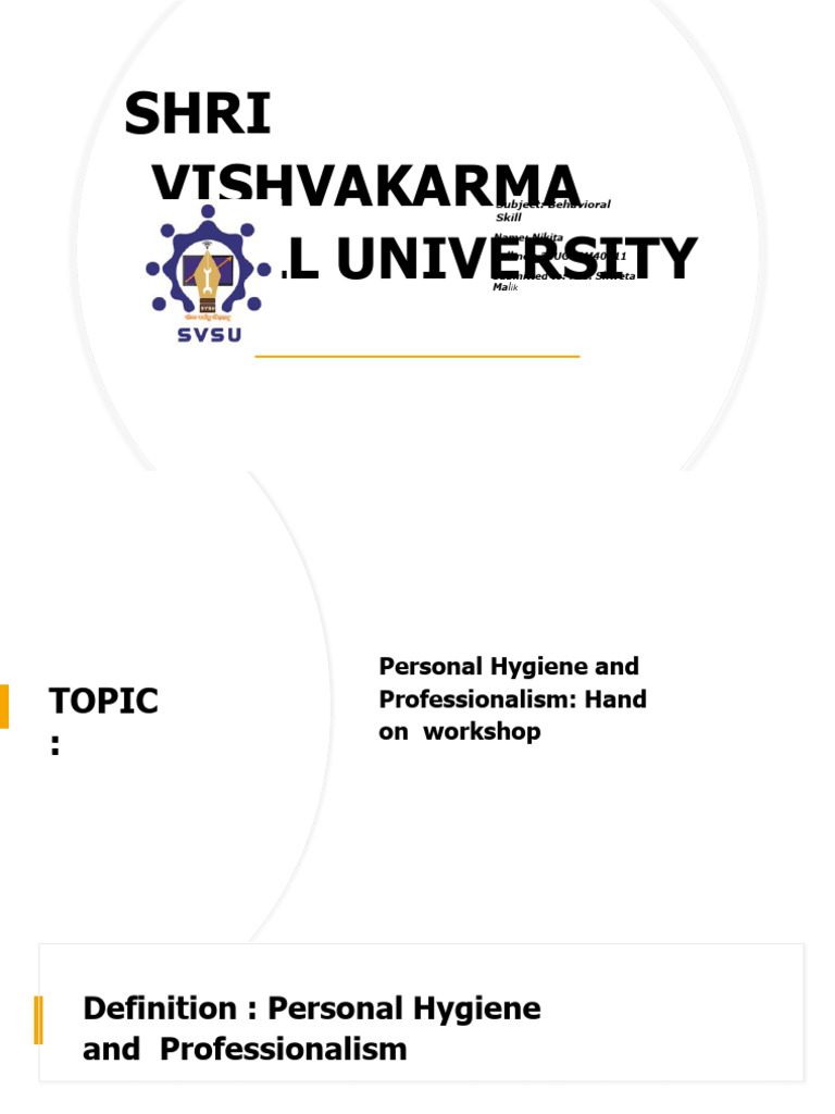 Bs Ppt 1 1 Pptx Pdf Hygiene