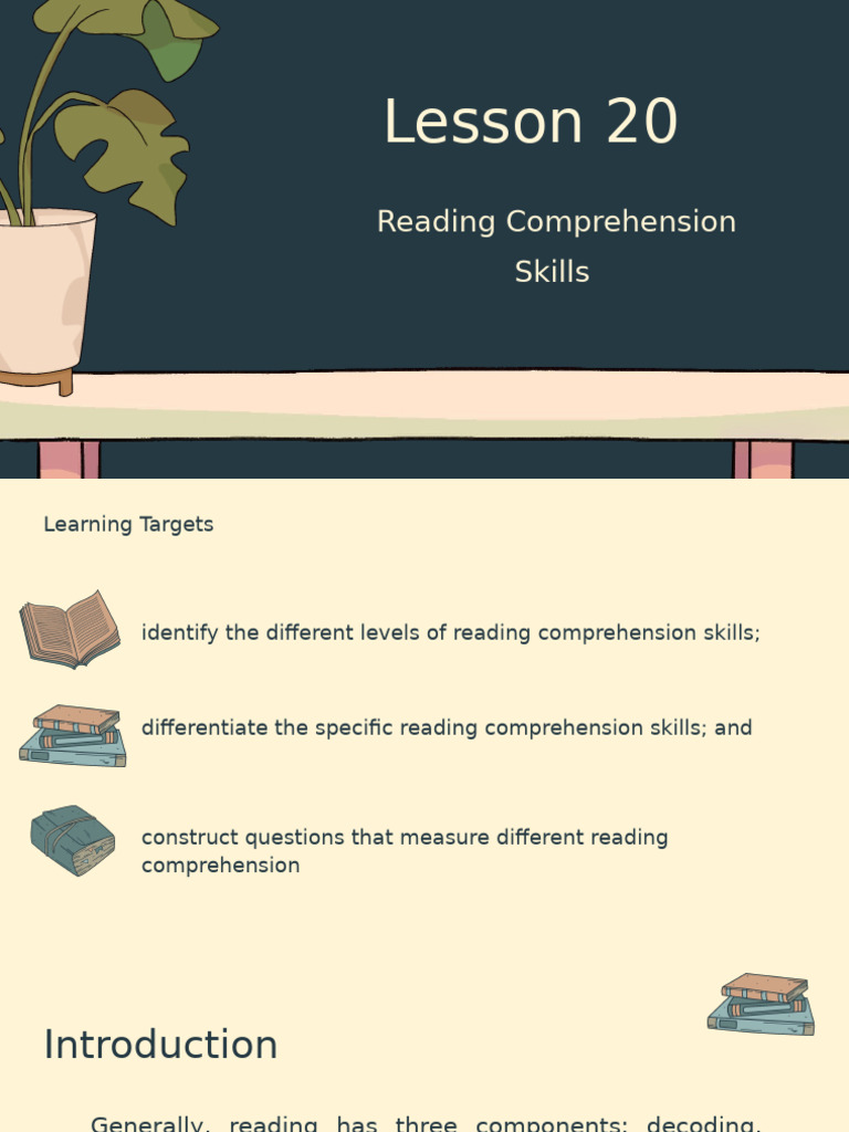 Lesson-20 | PDF | Reading Comprehension | Learning