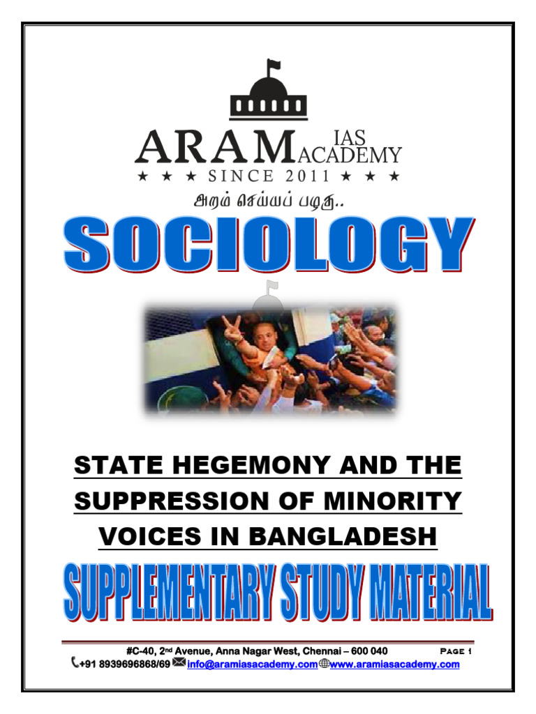 Sociology State Hegemony and The Suppression of Minority Voices | PDF ...