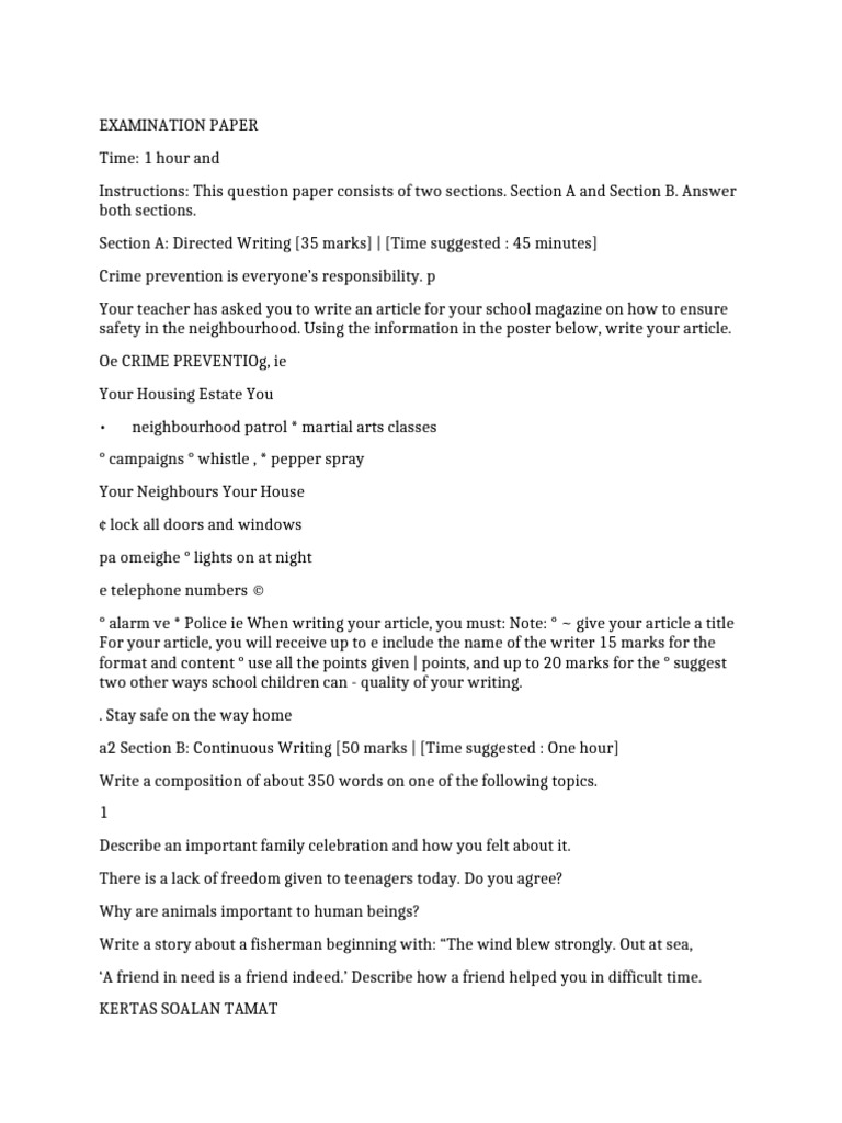 SPM EXAMINATION PAPER 2014-converted | PDF | Climate Change