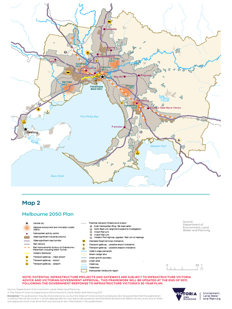 Plan Melbourne Map Melbourne 2050 Plan | PDF | Transport | Transport ...