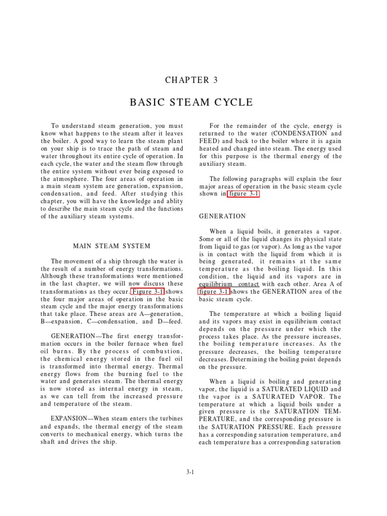 Ch3-Basic Steam Cycle | Steam | Boiler