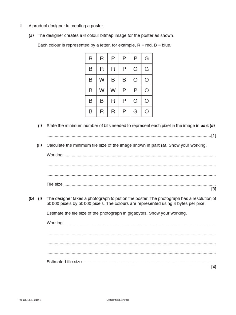 RLE worksheet chapter1 | PDF | Data Compression | Pixel