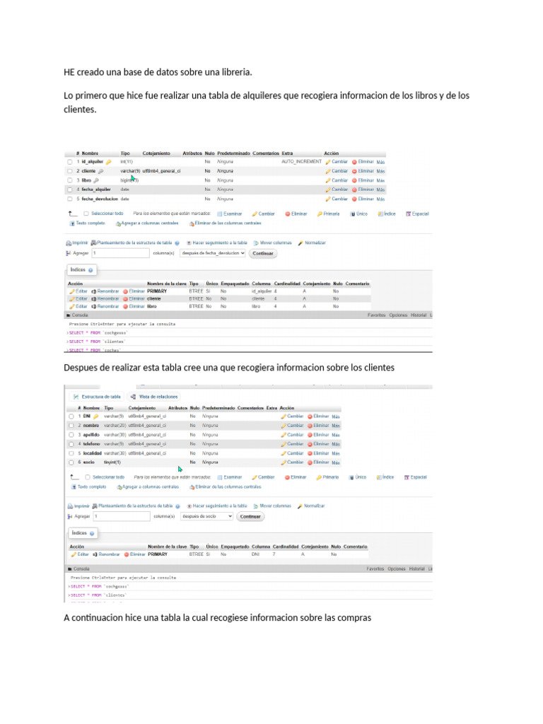 Ejercicios Base de Datos | PDF