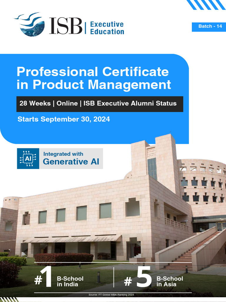 ISB PCPM Brochure Batch - 14 | PDF | Artificial Intelligence ...