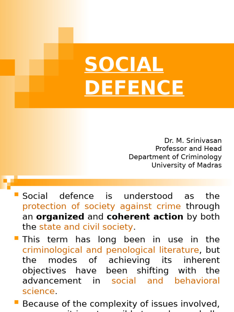 Social Defence | PDF | Crimes | Crime & Violence
