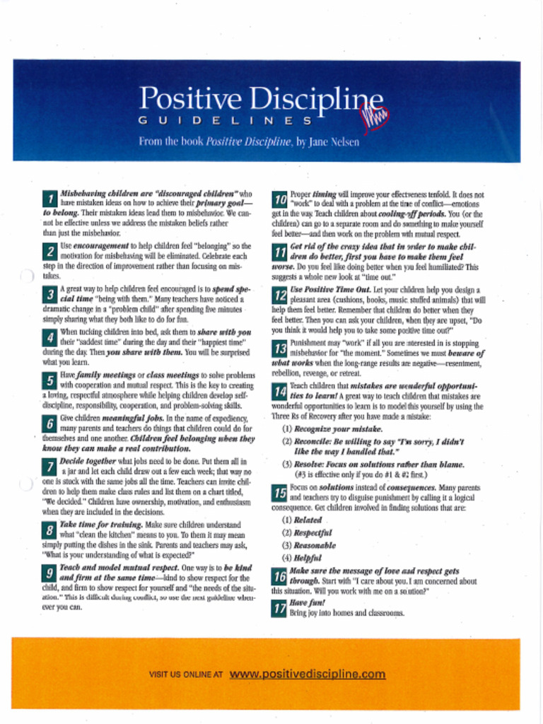 Positive Discipline Guidelines.pdf | PDF