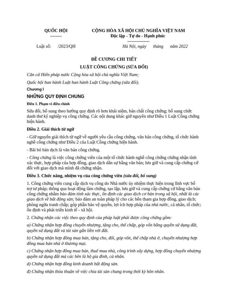 Du Thao Luat Cong Chung Sua Doi 2022 | PDF