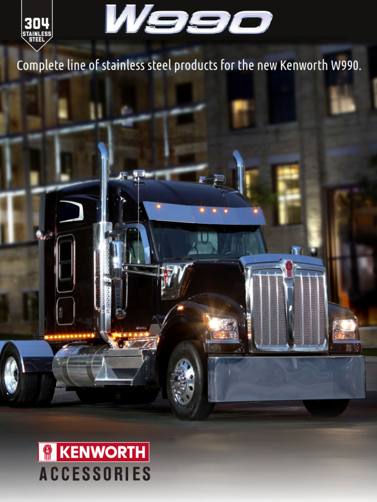 Kenworth W990 Stainless Steel Accessories | PDF | Car | Vehicle Technology