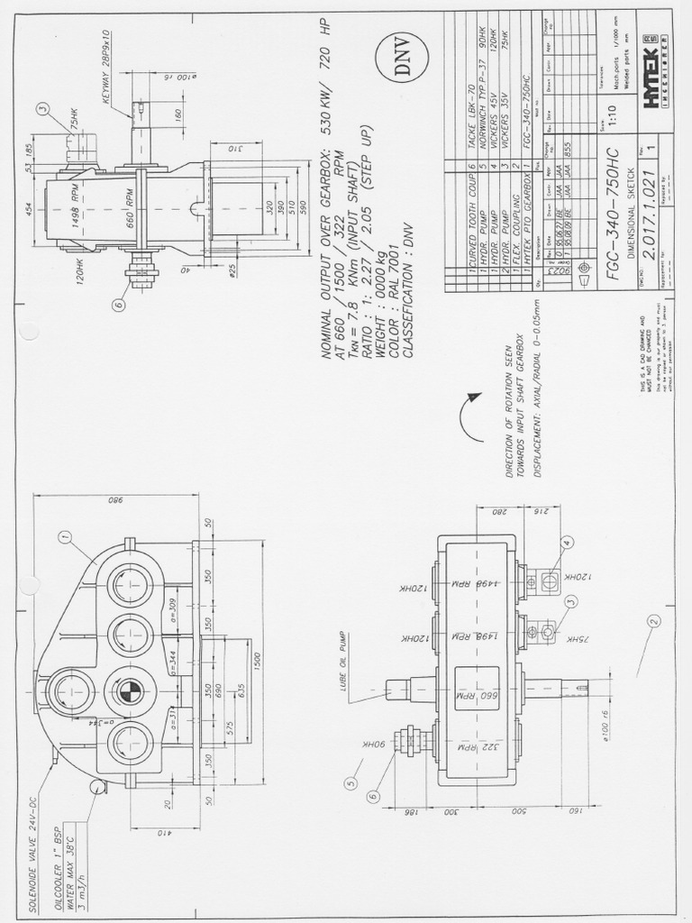 Hytek FCG 340 PTO gearbox-DWG 2.017.1.021 | PDF