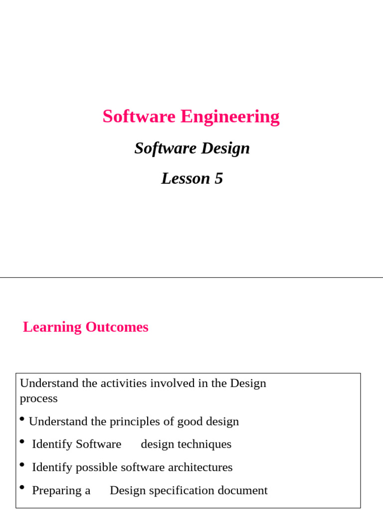 Lesson 5 -Design | PDF | Graphical User Interfaces | Modular Programming