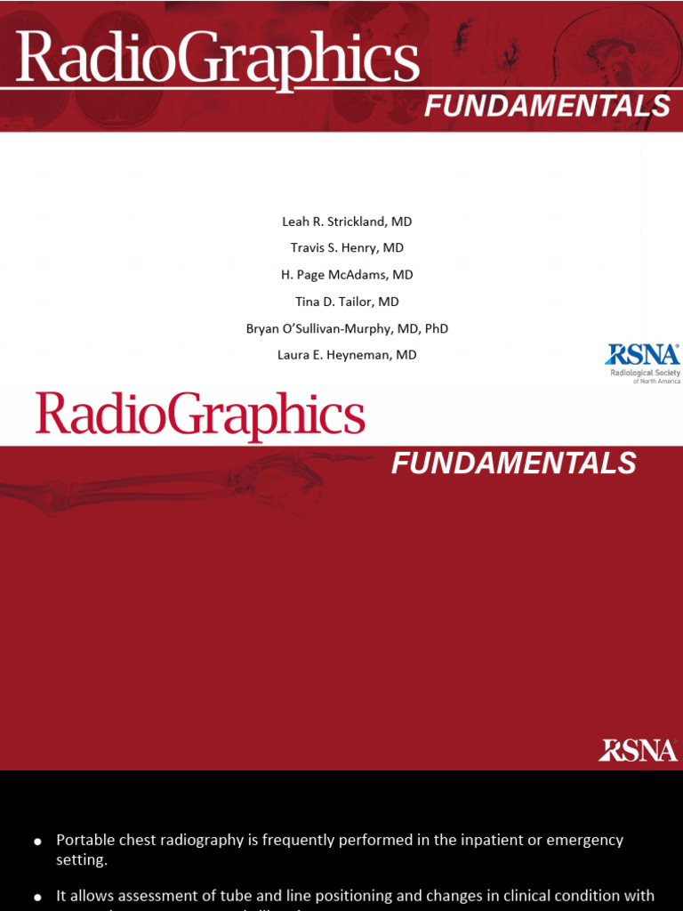 Portable Chest Radiography - Must Know Findings and Mimics | PDF ...
