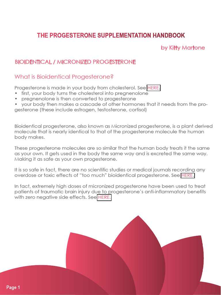 The-Progesterone-Supplementation-Handbook- | PDF | Bioidentical Hormone ...