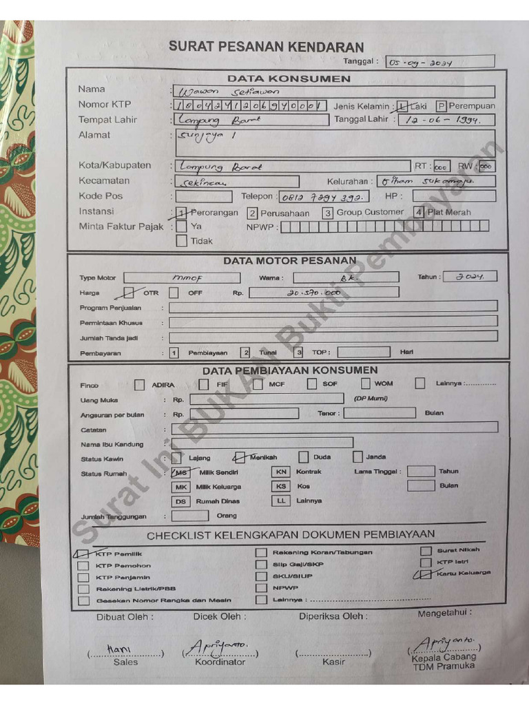 Contoh SPK - DMP | PDF