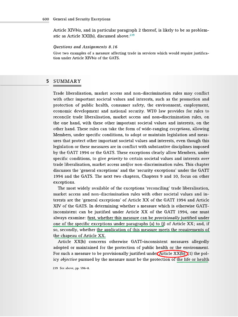 General exception summary | PDF