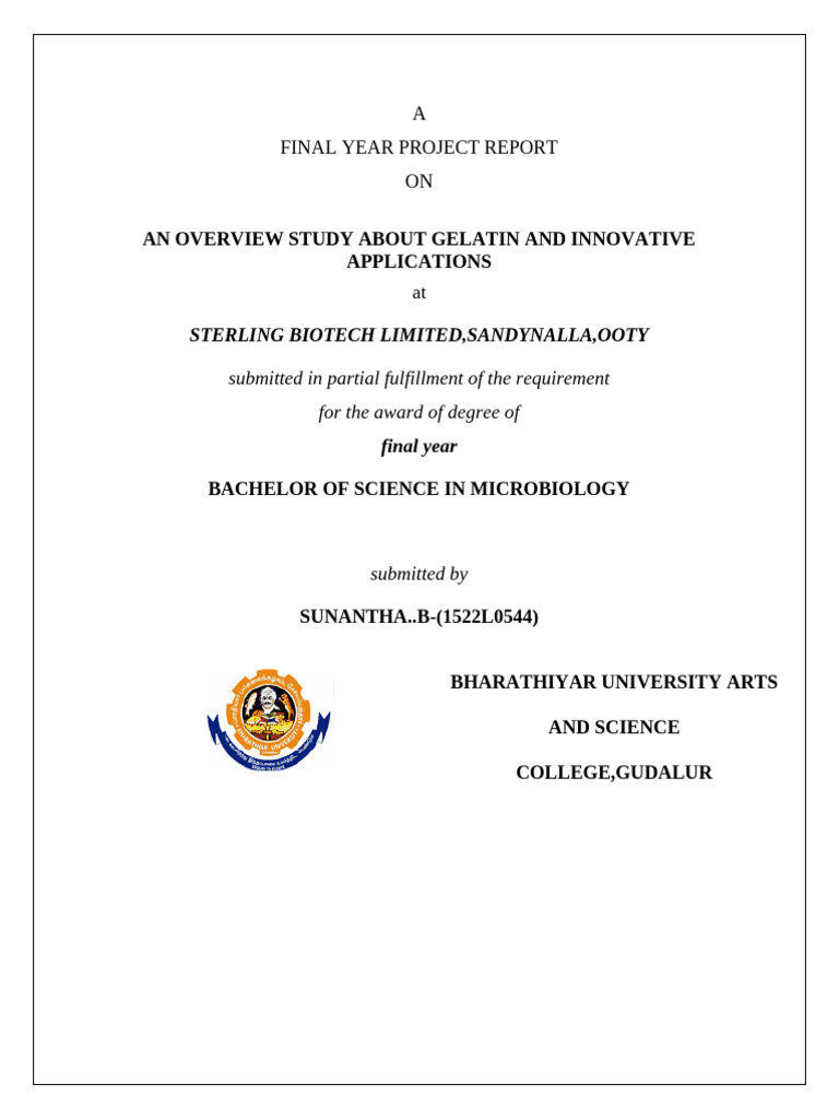 Project | PDF | Gelatin