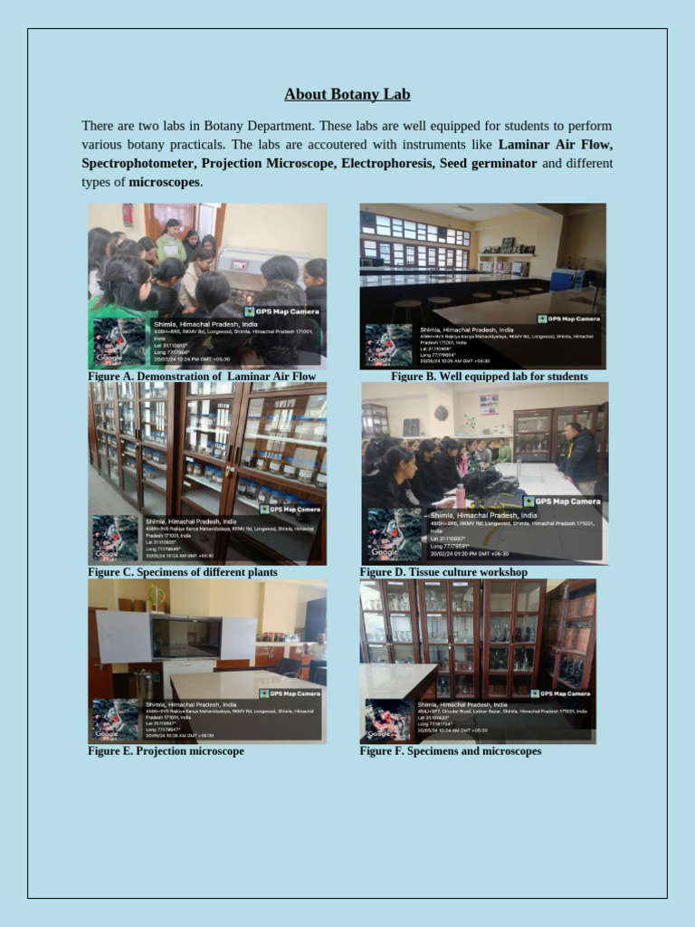 Botany Lab Equipment Overview | PDF