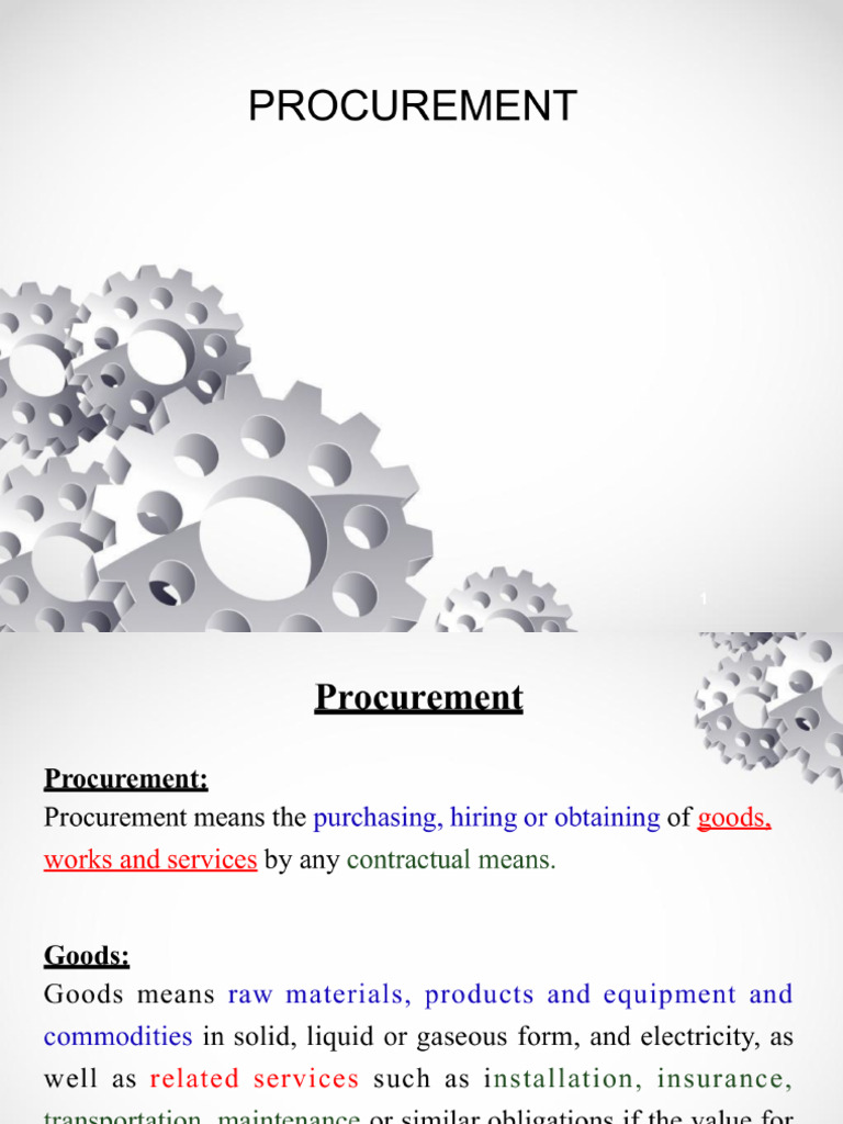 Procurement | PDF