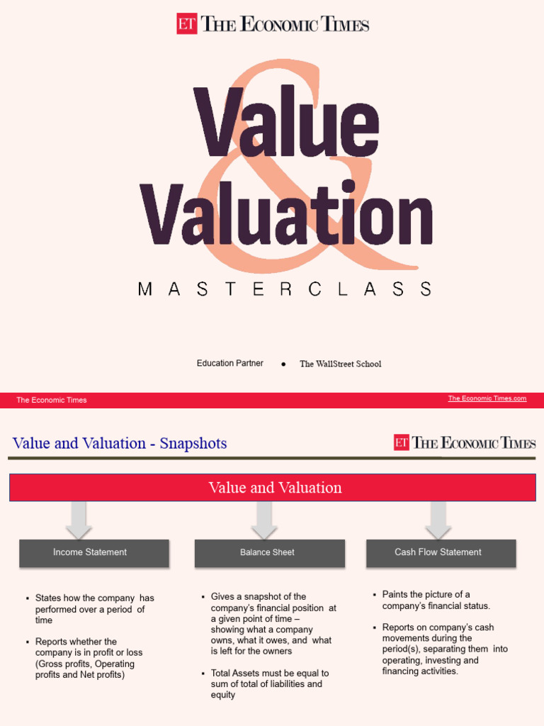 Value_and_Valuation_Masterclass_Pre Read_2 | PDF | Expense | Equity ...