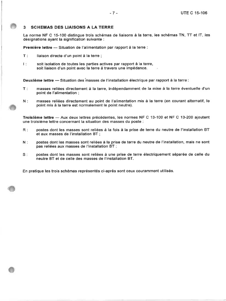 Schéma Liaison À La Terre - SP0 | PDF