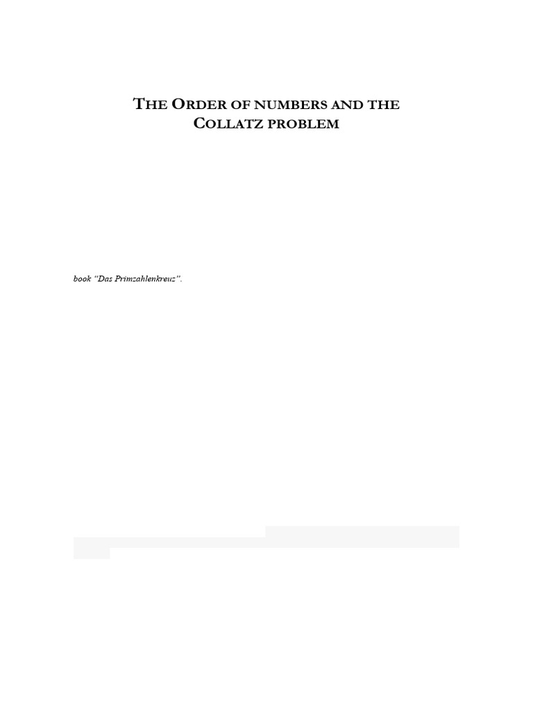 Collatz Problem and Number Order Analysis | PDF | Mathematical Concepts | Discrete Mathematics