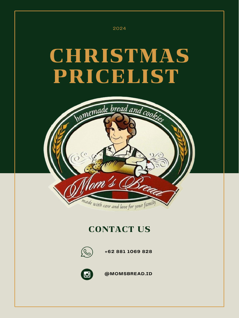 MOMS BREAD CATALOG CHRISTMAS 2024-2 | PDF | Baked Goods