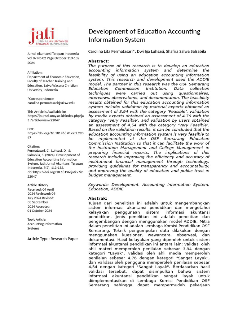 Development of Education Information System | PDF | Expense | Financial ...
