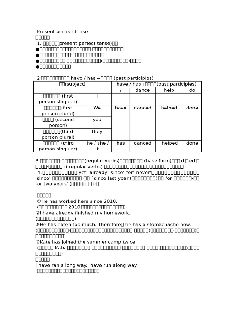 P4B Present Perfect Tense | PDF