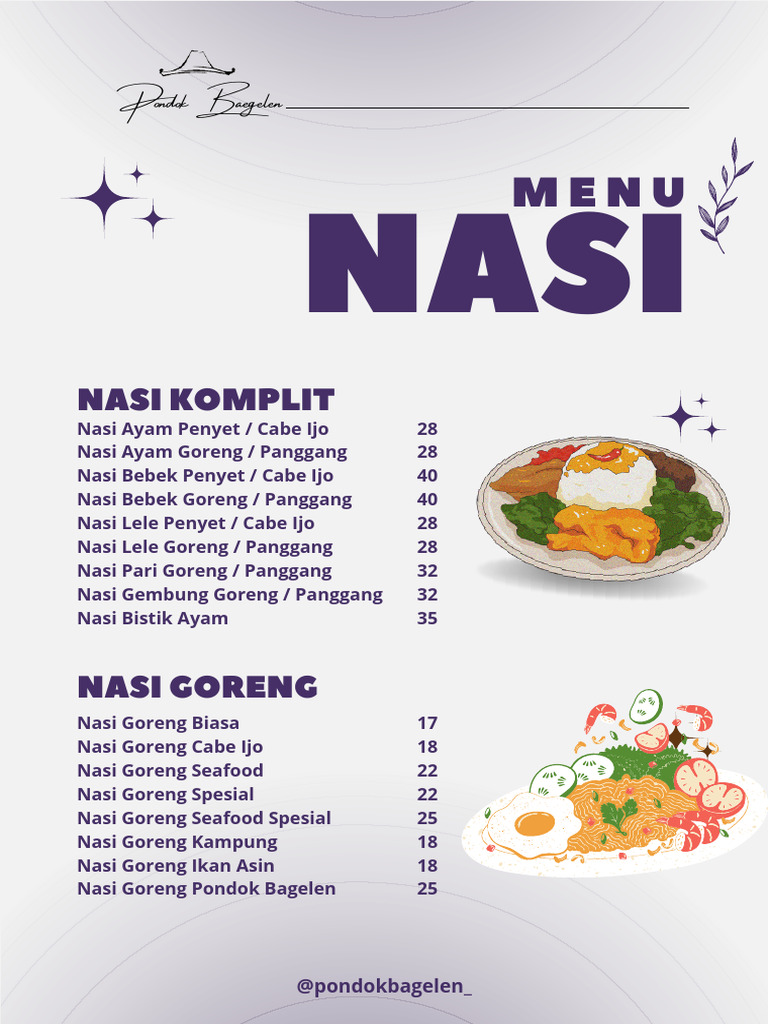 Menu Pondok 23' | PDF
