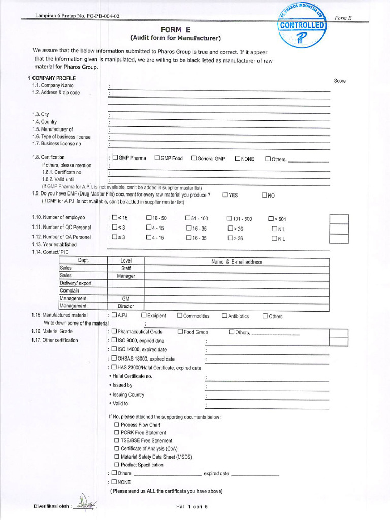Form E | PDF