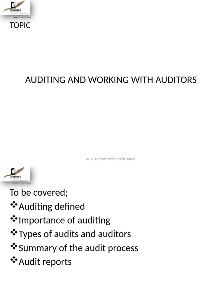 Week 4 Sessions-Auditing and Working With Auditors | PDF | Auditor's Report | Audit