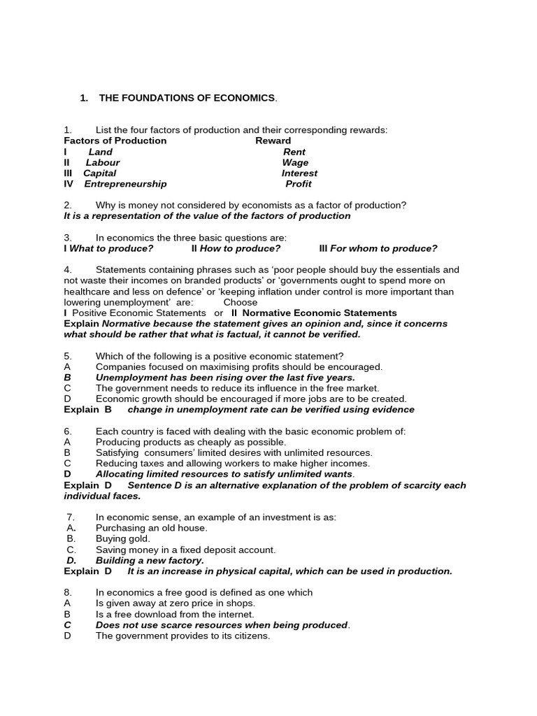 The Foundations of Economics | PDF | Economics | Rationality